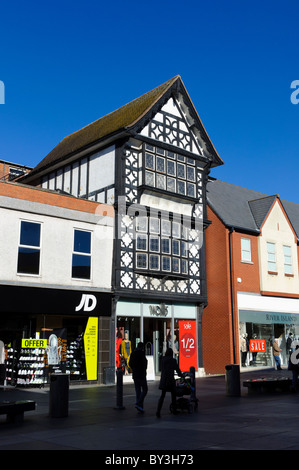 Shopping in the pedestrianised Chapel Street Chorley town centre ...