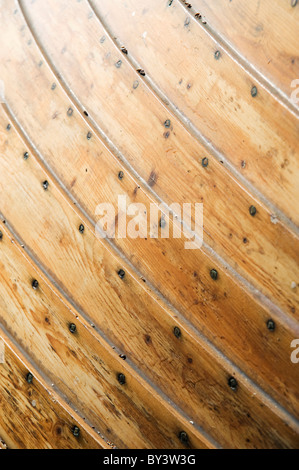 clinker wooden boat detail wood plank planking PT Stock Photo - Alamy