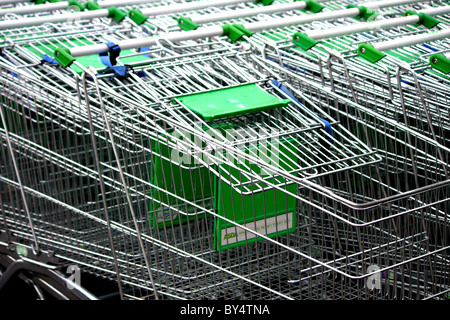 Asda shopping trolleys Stock Photo: 17973080 - Alamy