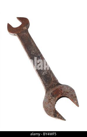steel open-ended spanner isolated on white background Stock Photo - Alamy