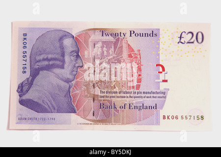 Front And Back Of The British Twenty Pound Note Stock Photo - Alamy