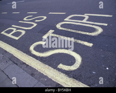 Bus Stop Sign with TFL (Travel for London) Logo Stock Photo - Alamy