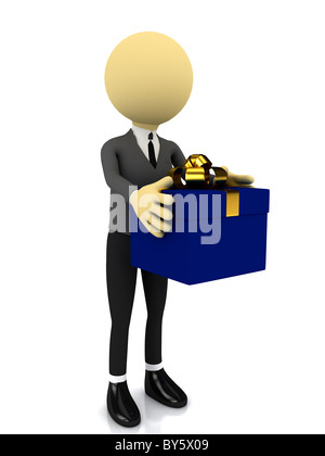 3D Render of a Christmas Gift Characters running Stock Photo - Alamy