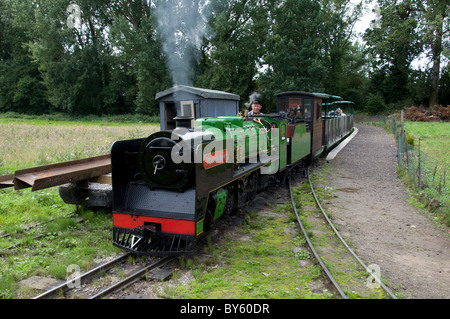German-made small-scale steam locomotive at Bressingham Steam Museum in ...