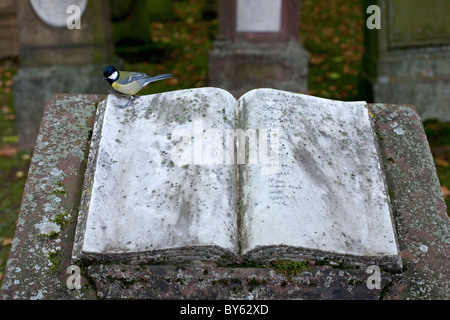 open book as a gravestone marker Stock Photo - Alamy