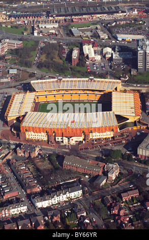 Aerial view of Wolverhampton Wanderers Football Club stadium Molineux ...