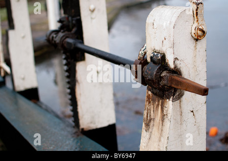 paddle mechanism for canal lock Stock Photo - Alamy