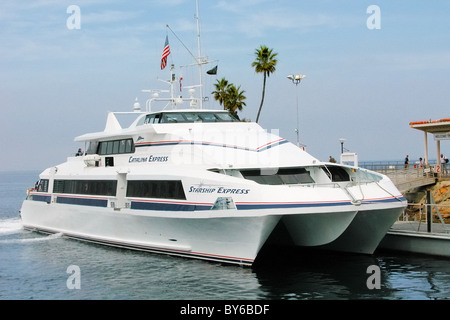 Catalina Express ferry boat in Avalon harbor, Santa Catalina Island ...