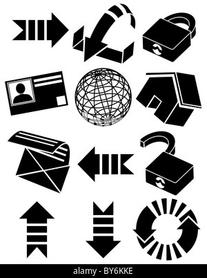 A set of web themed icons Stock Photo - Alamy