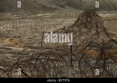 Minefield at the Israeli border with Jordan Israel Stock Photo - Alamy