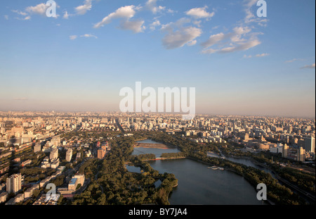 View of riverfront city, Beijing, China Stock Photo - Alamy