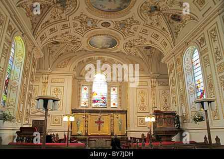 The Italianate Baroque interior of Great Witley Church in Witley Court ...