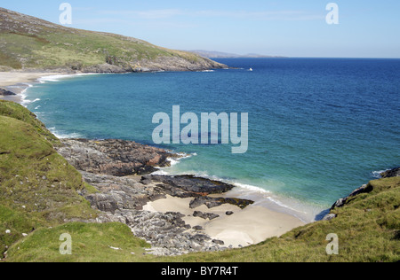 Mingulay Bay on uninhabited island of Mingulay in the Outer Hebrides ...