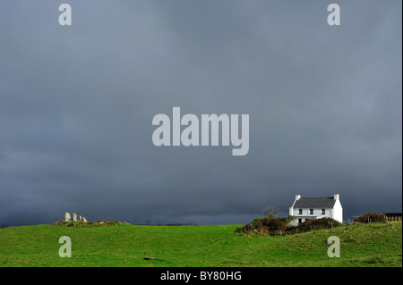 Stone-Row, Eightercua, Waterville, County Kerry, Ireland Stock Photo ...