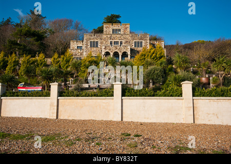 Luxury Beachfront House Pett Level East Sussex England Stock Photo - Alamy