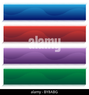 Set of colorful banners with multiple wave pattern Stock Photo - Alamy