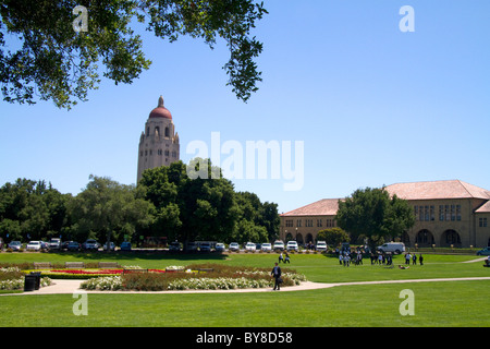 University Campus Stanford University with Hoover Tower, Palo Alto, California, Silicon Valley ...