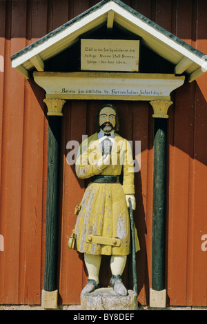 Vaivaisukko - a poor man statue outside the Larsmo Church in Larsmo ...