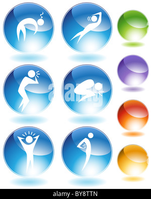 A set of illness stick figures Stock Photo - Alamy