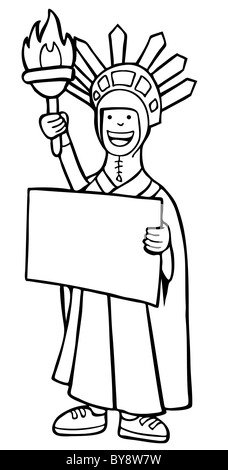 Person With Freedom Torch Icon Stock Photo - Alamy