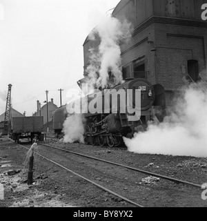 British Rail steam locomotive at Wolverhampton sheds 1967 Stock Photo ...