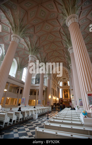 Interior of St Nicholas Church, Leipzig, Germany. This is the location ...