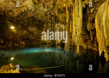 CENOTES, AN UNDERWATER SINKHOLE, MAYAN RUINS IN YUCATAN, MEXICO Stock ...