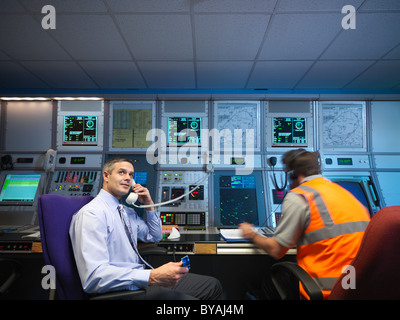Airport Air Traffic Control Radar Screen with Planes on a Grid Stock ...