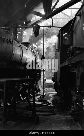 British Rail steam locomotive at Wolverhampton sheds 1967 Stock Photo ...