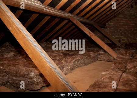 Thick loft insulation installed for free at a bungalow in Nottingham ...