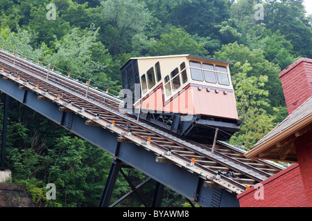 Cable car on Monongahela incline in Pittsburgh, Pennsylvania, USA Stock ...