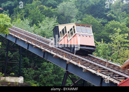 Cable car on Monongahela incline in Pittsburgh, Pennsylvania, USA Stock ...
