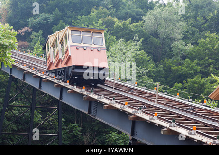 Cable car on Monongahela incline in Pittsburgh, Pennsylvania, USA Stock ...