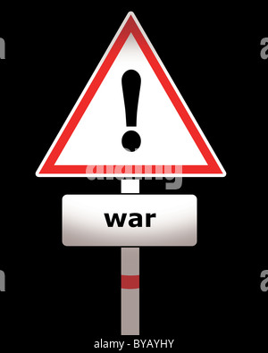 Conflict warning sign Stock Photo - Alamy