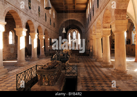 Romanesque nave with the three Hohenzollern tombs and the Gothic aisle ...