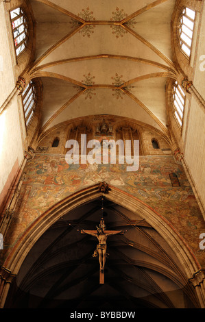 Cross vault, ceiling with frescoes from the Middle Ages, St ...