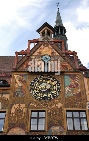 Ulm Town Hall, facade murals, astronomical clock, architectural ...