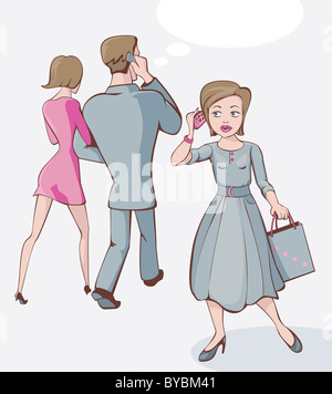 The Eternal Love Triangle Stock Photo - Alamy