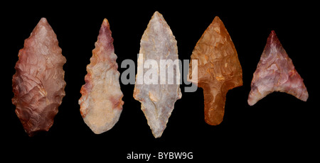 Neolithic Arrowheads; Sahara desert; c4000BC; 26mm 28mm and 33mm long ...