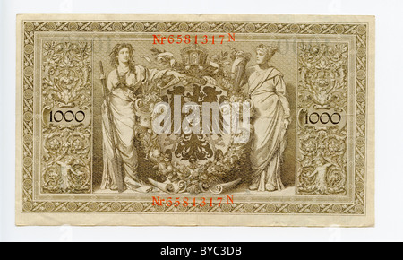 Imperial Germany 1000 Mark Reichsbanknote - 1910 Stock Photo - Alamy