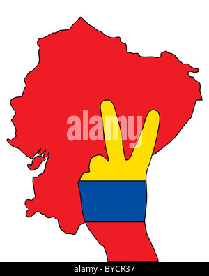 Ecuador hand signal Stock Photo - Alamy
