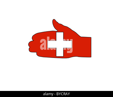 Switzerland hand signal Stock Photo - Alamy