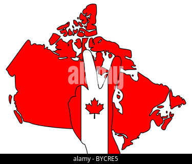 Canadian hand signal Stock Photo - Alamy