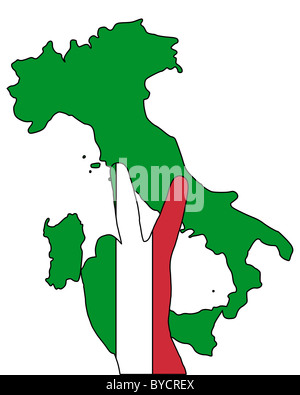peace symbol and flag of italy Stock Photo - Alamy