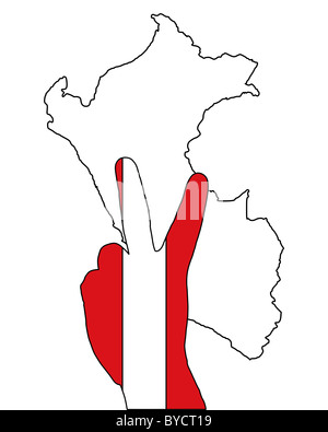 Peru hand signal Stock Photo - Alamy