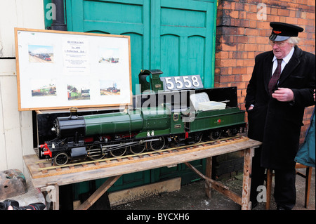 Model of steam locomotive on display at railway museum in Belgrade ...
