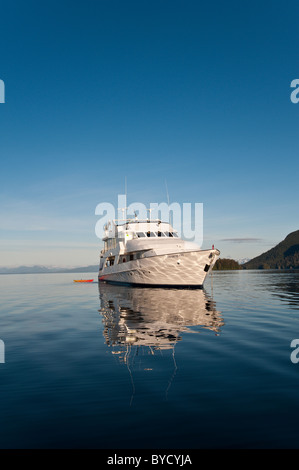 Alaska. Safari Quest anchored in Windham Bay in the Chuck River ...