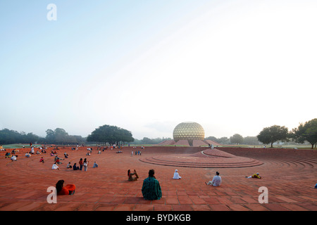 Morning at Matrimandir, mystical place, temple and largest sanctuary in ...