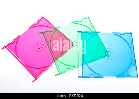 Coloured slim CD jewel cases Stock Photo - Alamy
