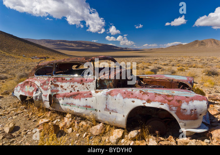 derelict car at Aguereberry camp and homestead Emigrant canyon road ...